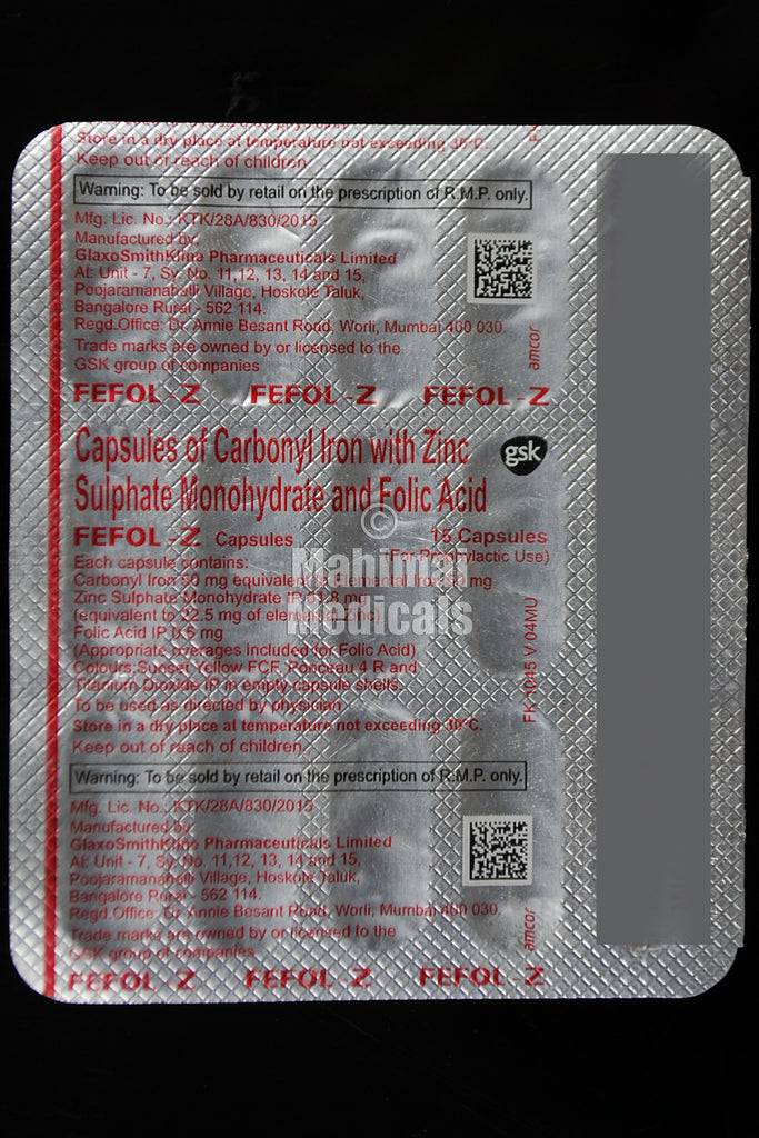 Fefol Z Capsule MahimaiMedicals