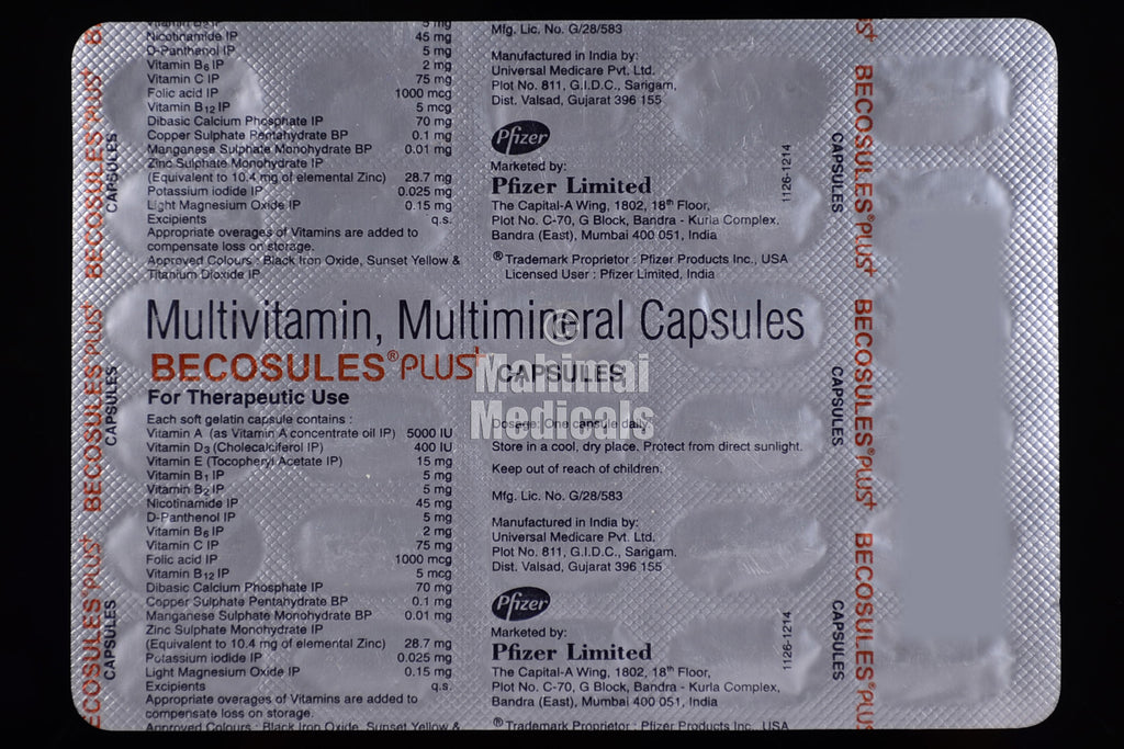 Becosules Plus Capsule – MahimaiMedicals