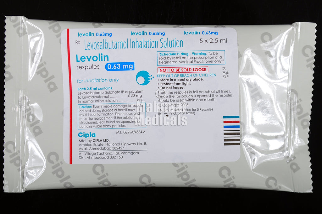 Levolin 0.63 mg Respules – MahimaiMedicals